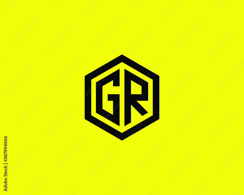 GR RG LETTER LOGO DESIGN VECTOR TEMPLATE. GR RG LOGO DESIGN. Stock ...