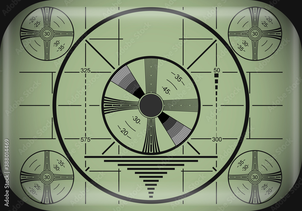 Retro television test. Television calibration pattern. Stock Vector ...