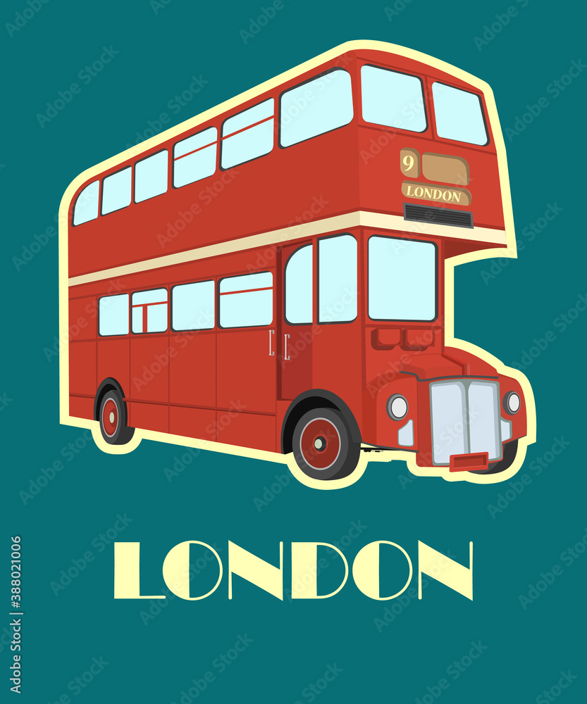 England Double Decker Bus Clipart