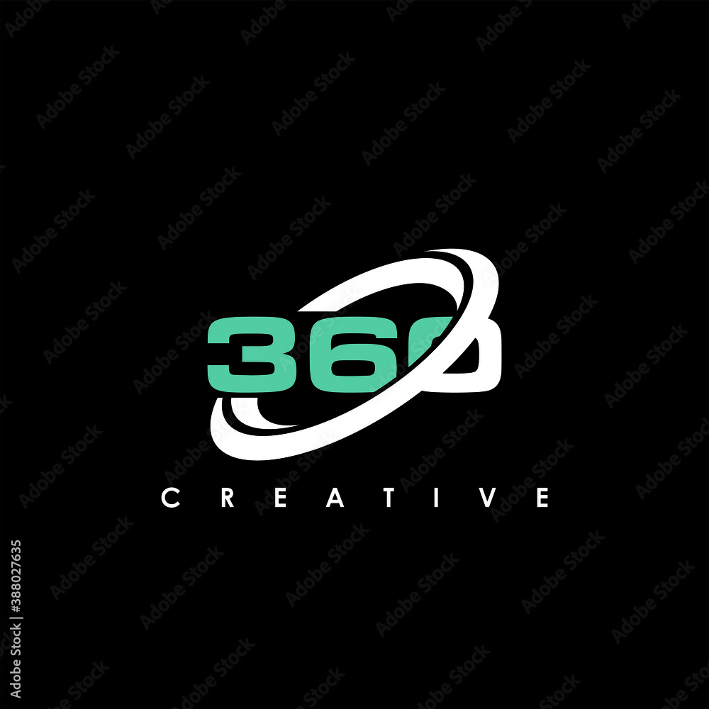 360 Letter Initial Logo Design Template Vector Illustration Stock ...