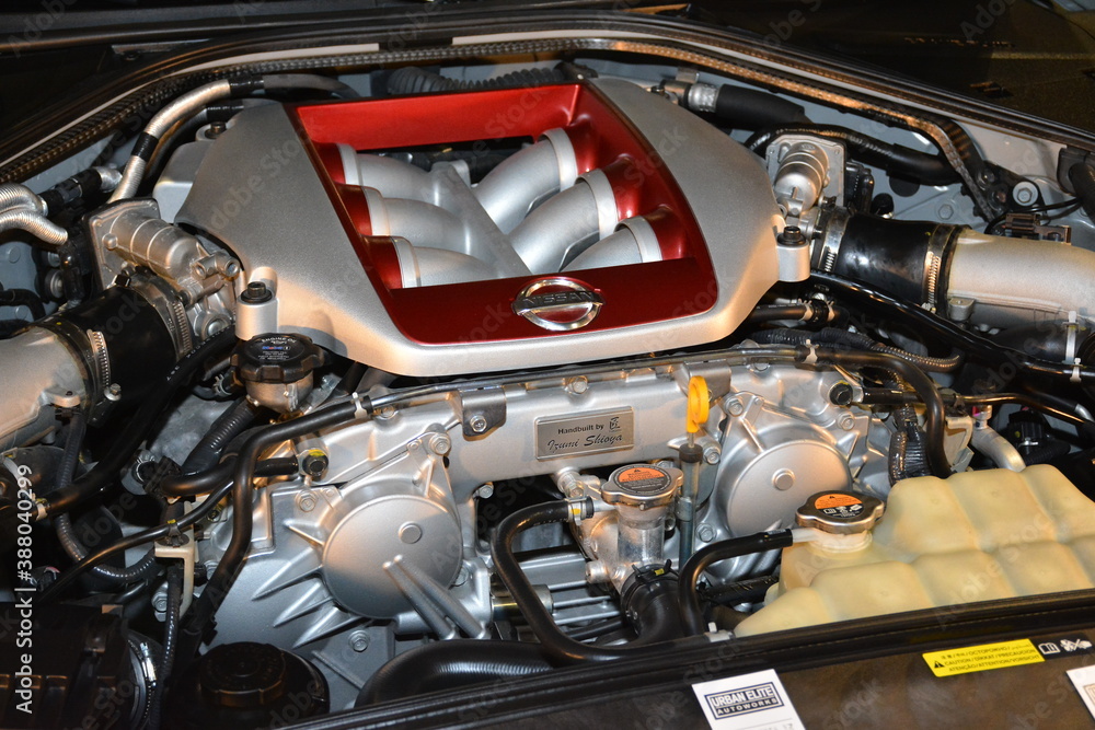 Nissan gtr motor engine at 25th Trans Sport Show in Pasay, Philippines ...