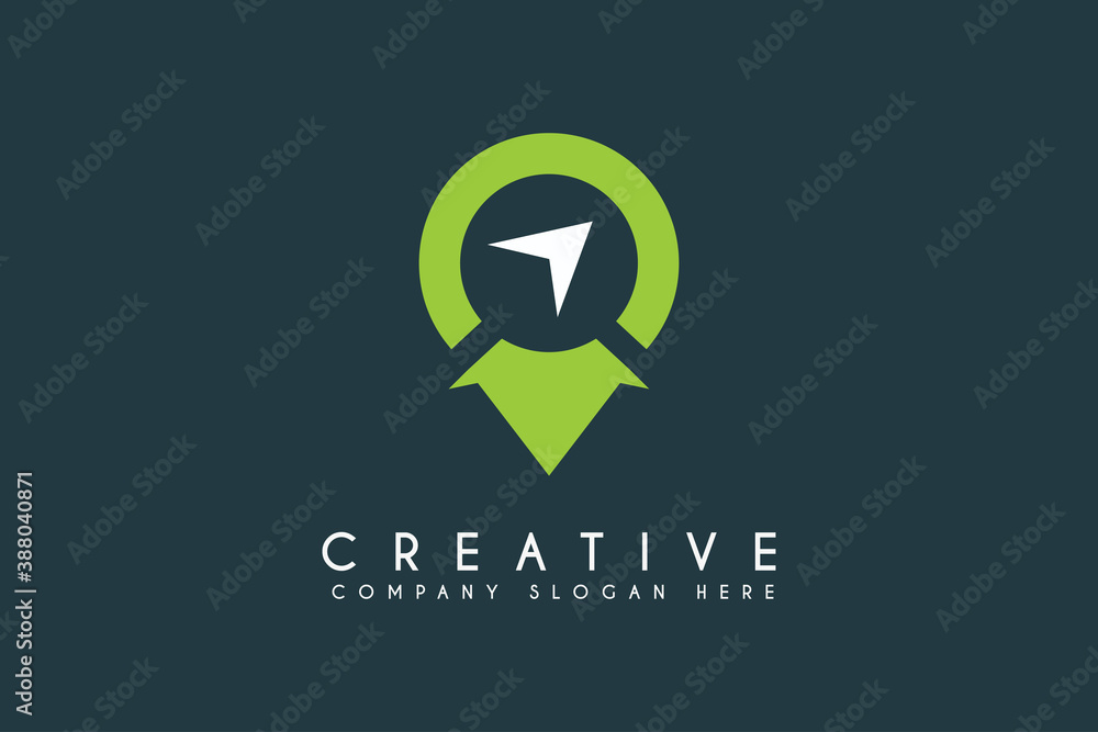 Global Positioning System icon template. Navigation mark. Spot sign ...