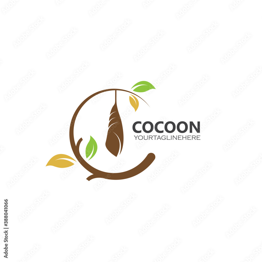 cocoon vector icon illustrtion design Stock Vector | Adobe Stock