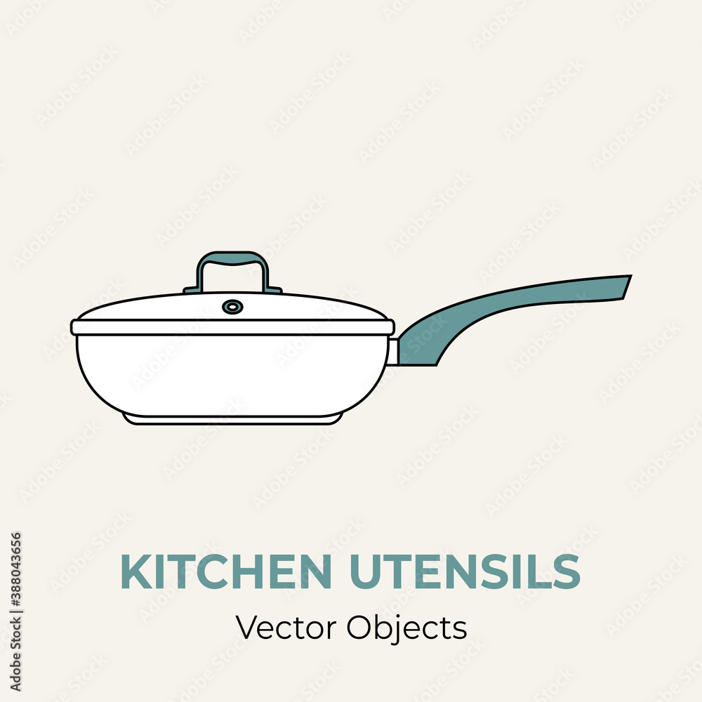 Frying pan frypan skillet cookware simple form vector illustration ... Frying pan frypan skillet cookware simple form vector illustration ...