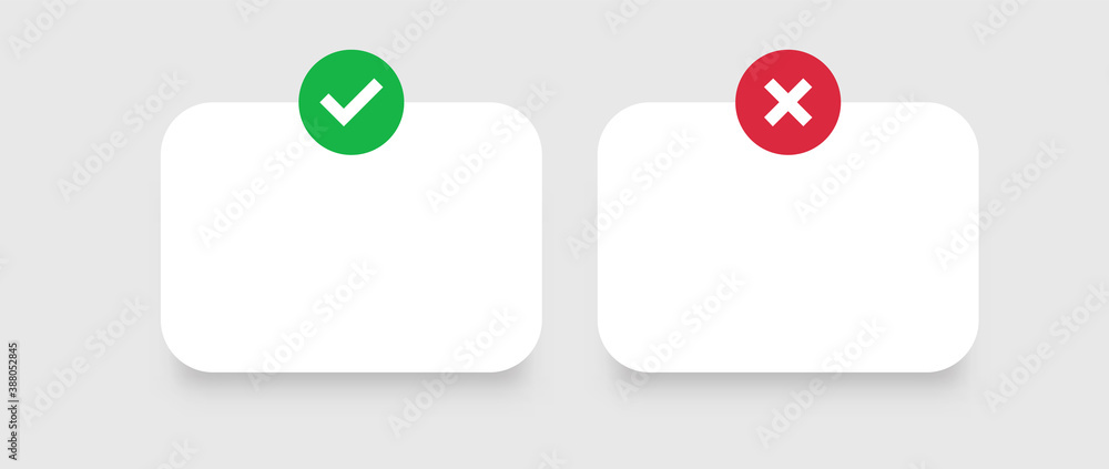 Web windows template. Positive green query and red negative blank ...