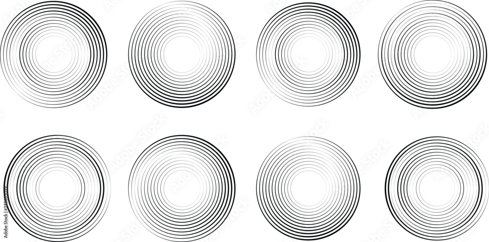 Flow Lines . Vector Illustration .Technology rounded Logo . Design ...