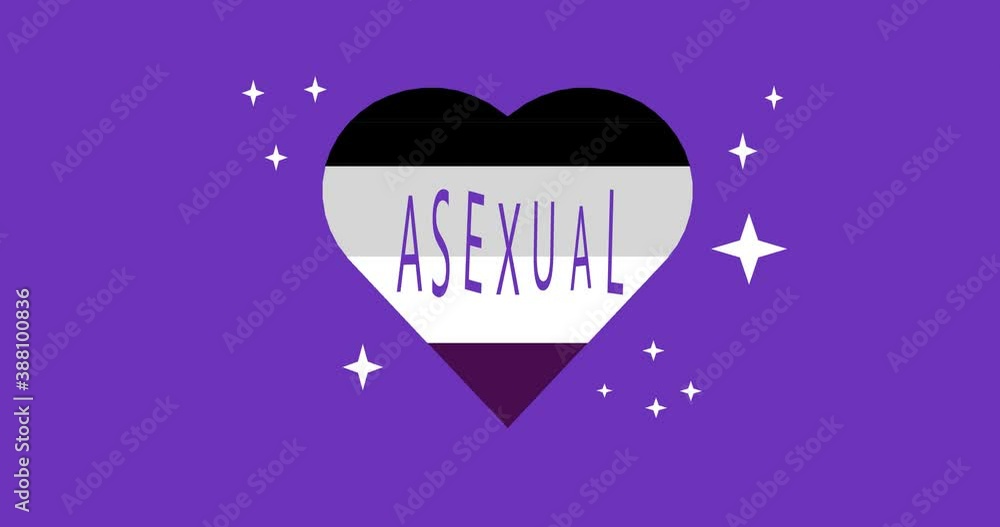 Asexual Flag. Symbol or emblem of asexual people, man and woman Stock Video | Adobe Stock