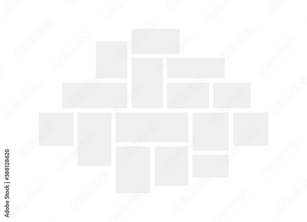 Set frame for photos and pictures, photo collage. Mood board and ...