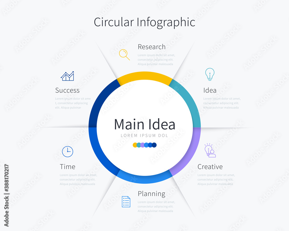 Circular infographic template Stock Vector | Adobe Stock