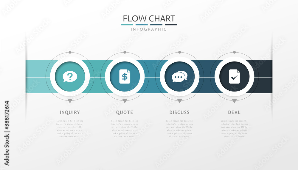 Flow chart infographic Stock Vector | Adobe Stock