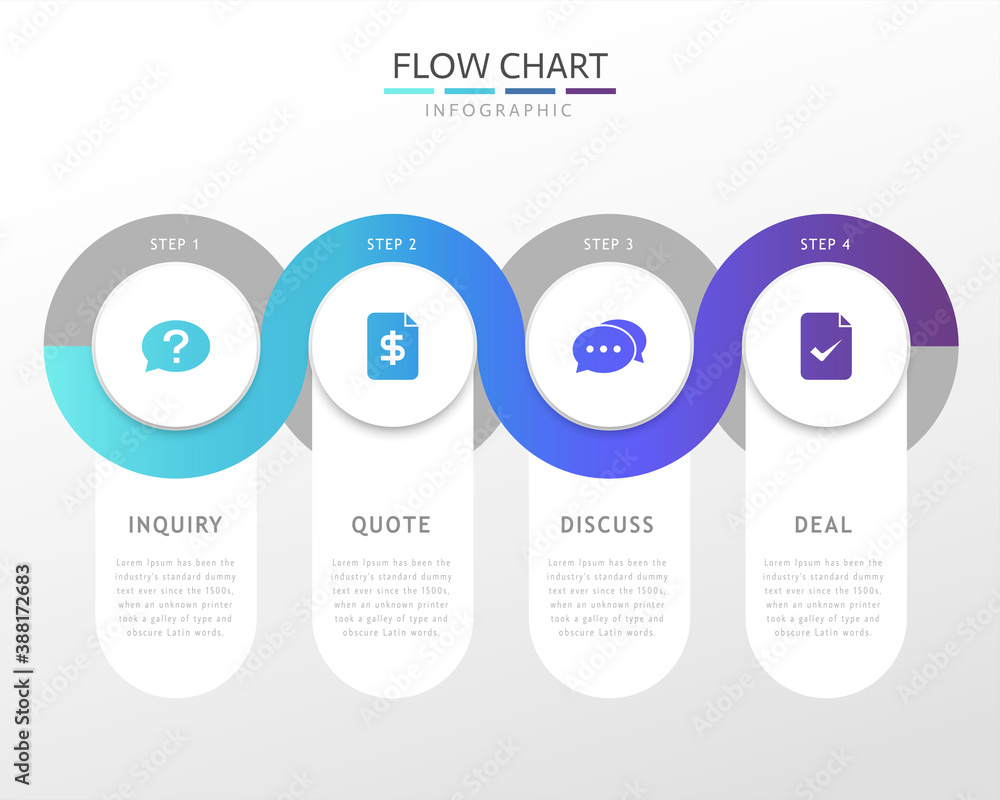 Circular flow chart infographic Stock Vector | Adobe Stock