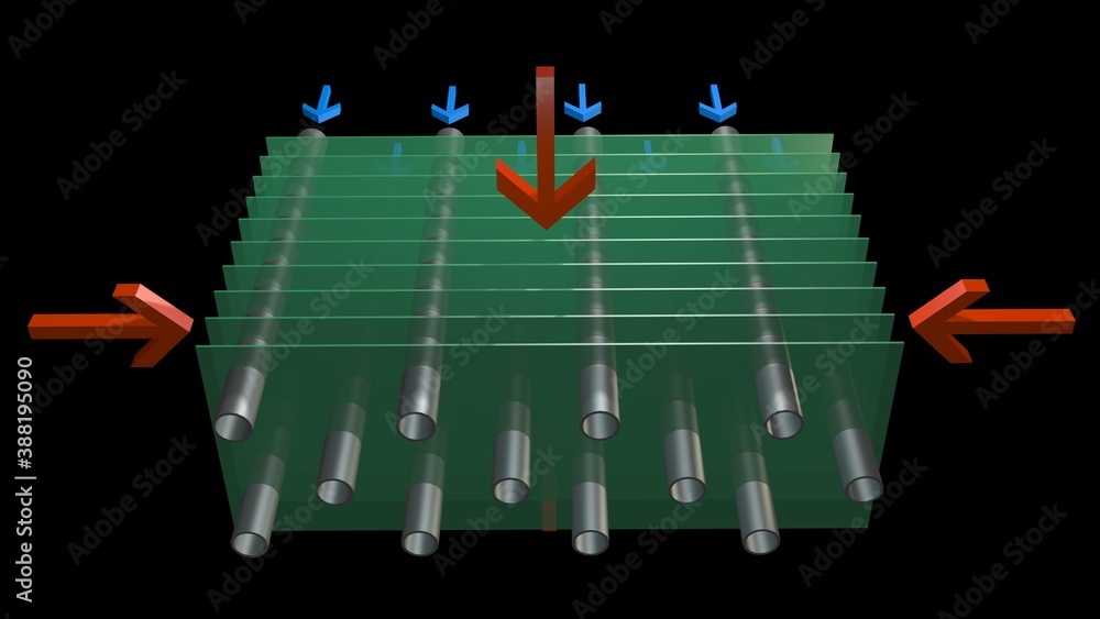 Microchannel heat exchange cooling system. Microfluidic cooling system ...