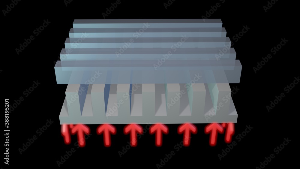 Microchannel heat exchange cooling system. Microfluidic cooling system ...