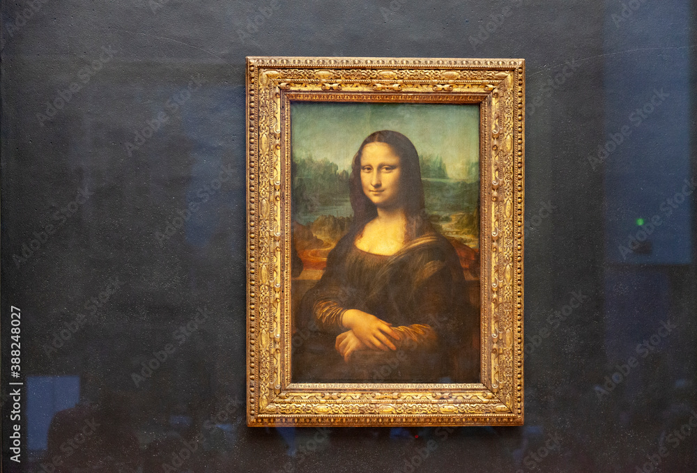 tableau de la joconde au musée du louvre à Paris Stock Photo | Adobe Stock
