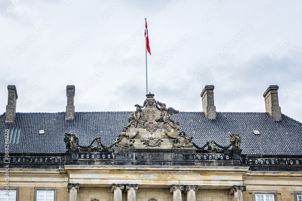 Amalienborg Palace (1760) - home of the Danish royal family. Royal ...