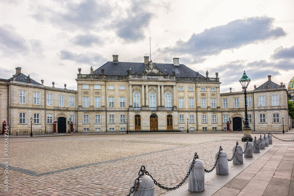 Amalienborg Palace (1760) - home of the Danish royal family. Royal ...