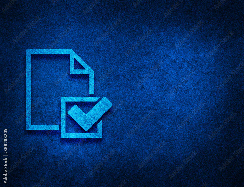 Checklist icon artistic abstract blue grunge texture background Stock ...
