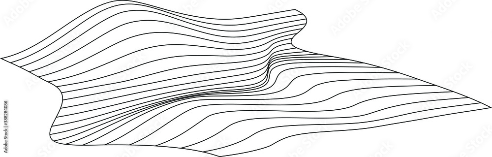 Distorted grid pattern. Technology, science, game background. Black and ...