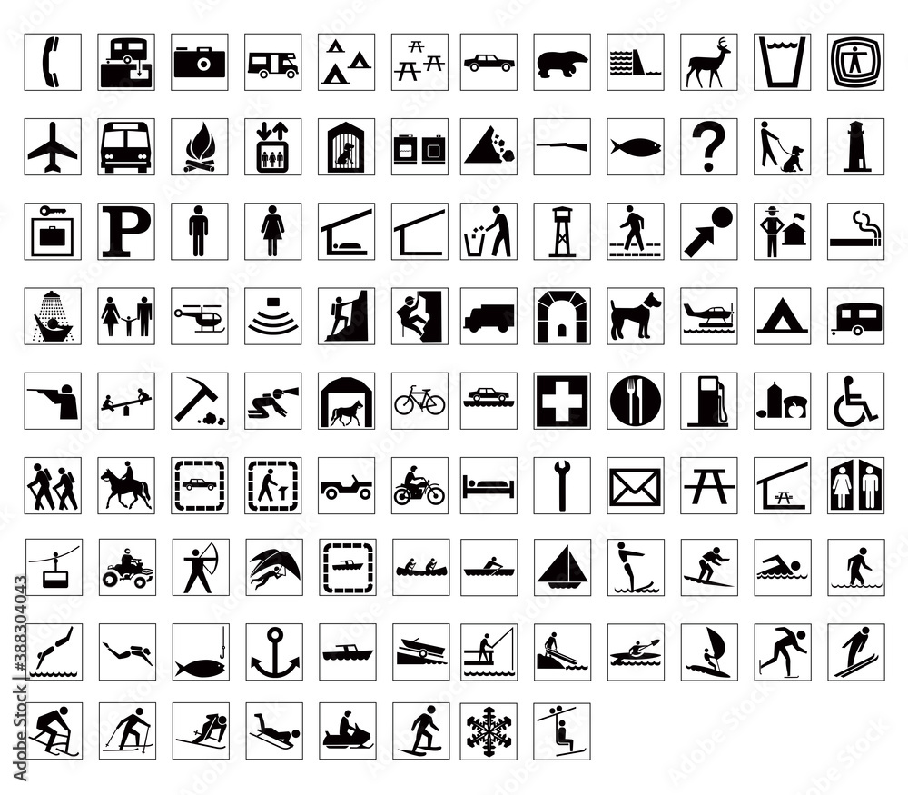 ISO 7010 US ROAD SIGNS, WARNING AND DANGER SIGNS Stock Vector | Adobe Stock