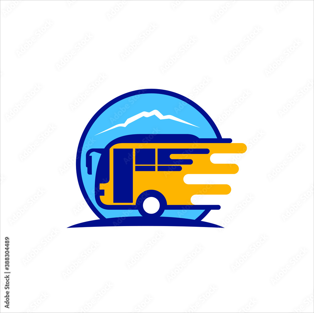 bus icon on white background. Vector art. Stock Vector | Adobe Stock