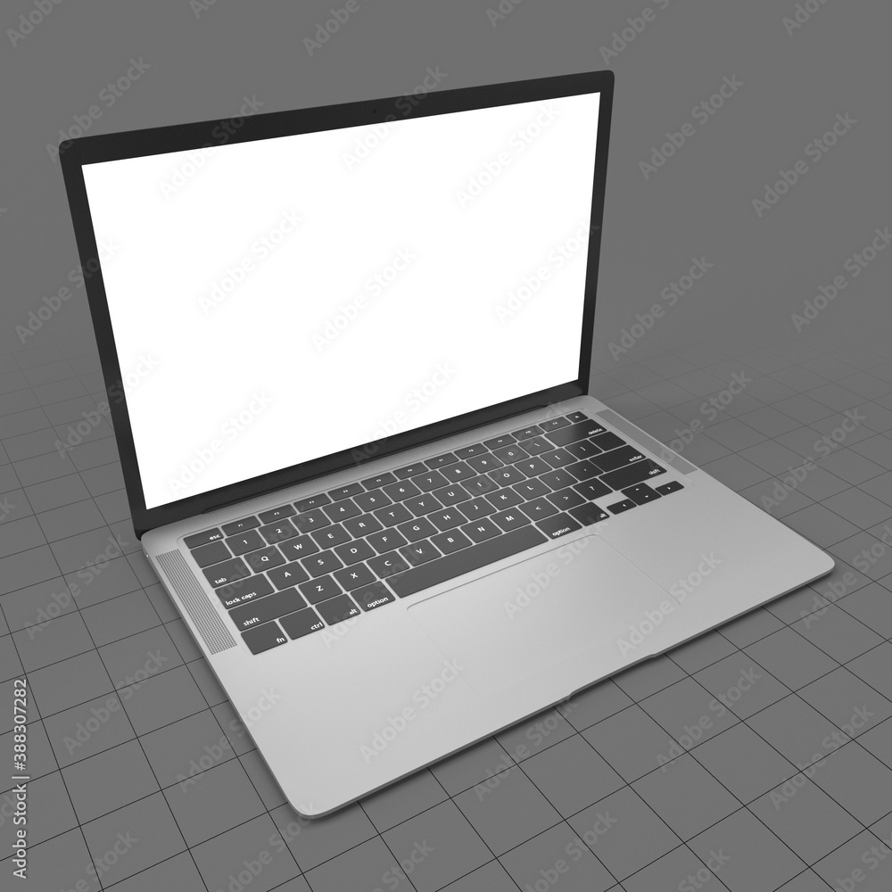Open laptop Stock 3D asset | Adobe Stock