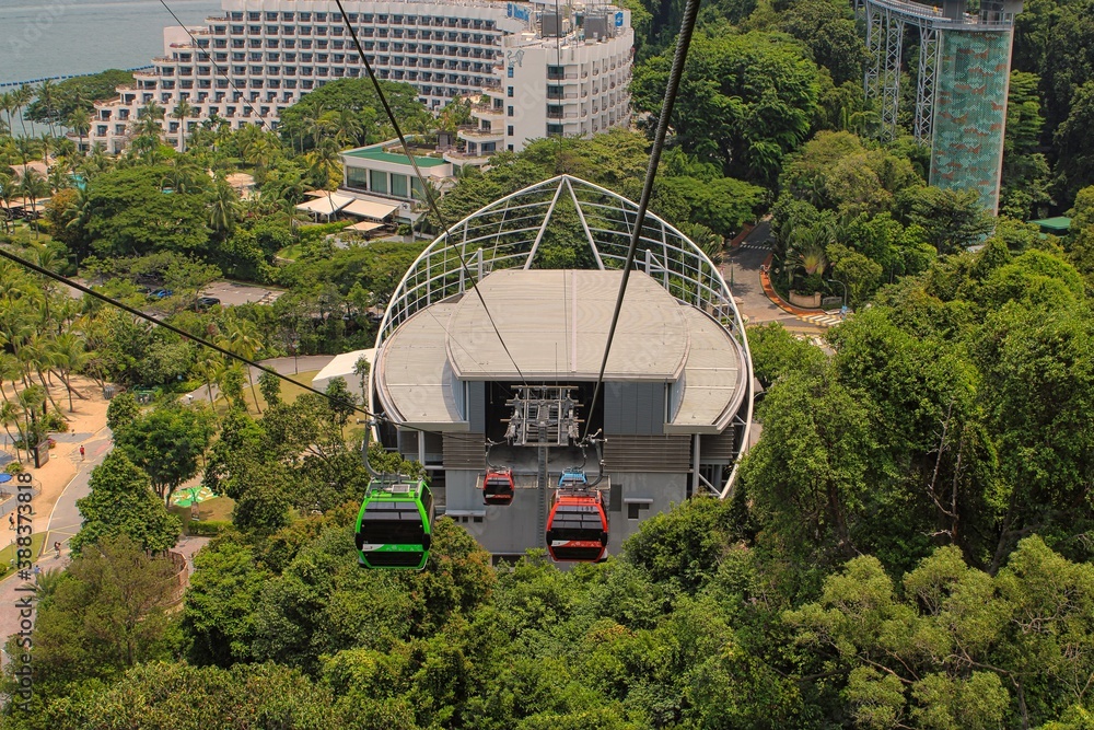 Cable Car on Sentosa Island in Singapore Stock Photo | Adobe Stock