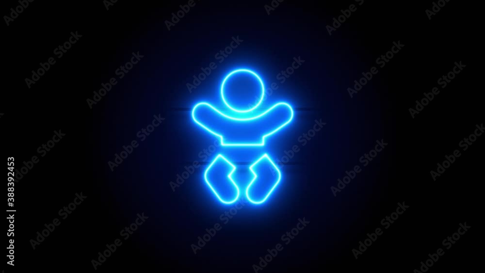 Child neon sign appear in center and disappear after some time ...