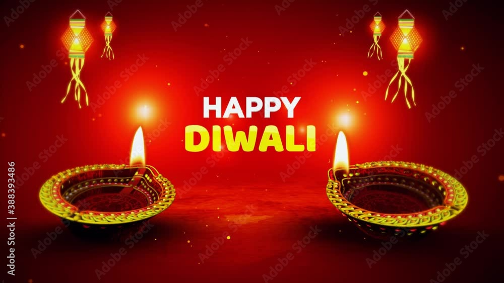 Diwali Theme, Diwali presentation 3D text animation with Golden text ...