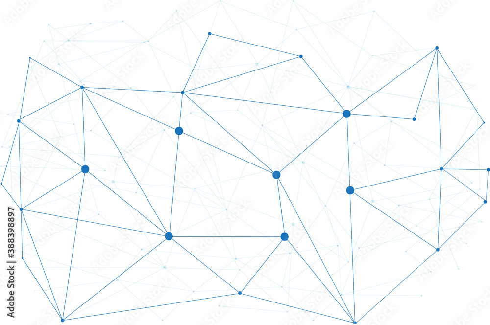 Network abstract connection isolated on white background. Network ...