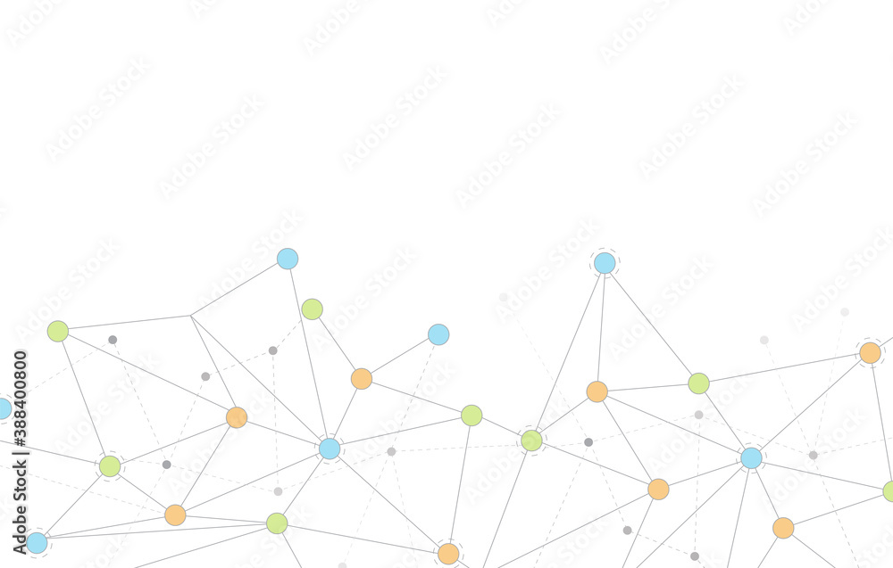 Network abstract connection isolated on white background. Network ...