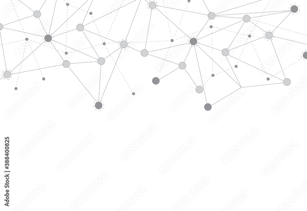 Network abstract connection isolated on white background. Network ...