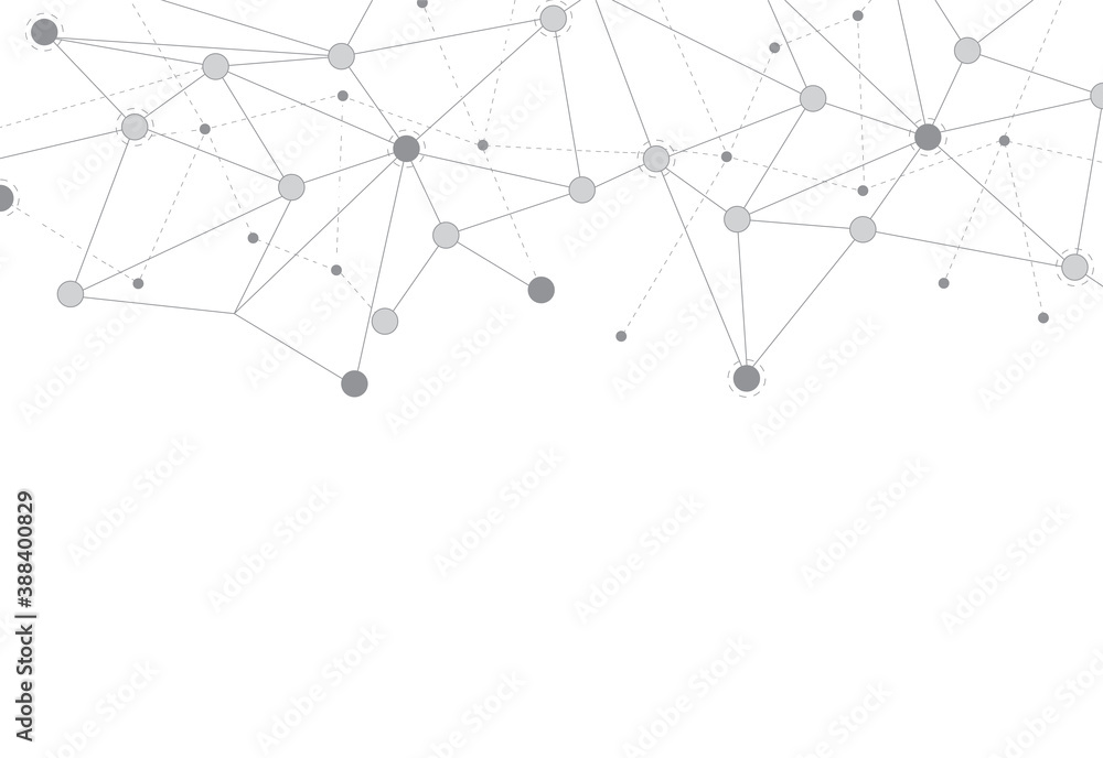 Network abstract connection isolated on white background. Network ...