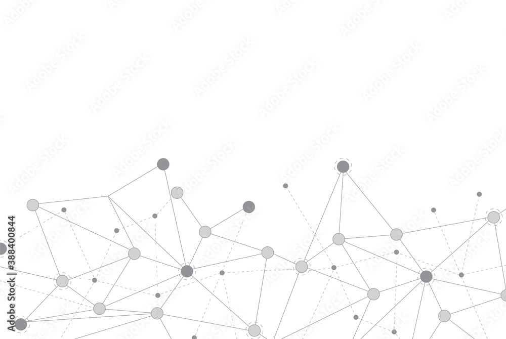 Network abstract connection isolated on white background. Network ...