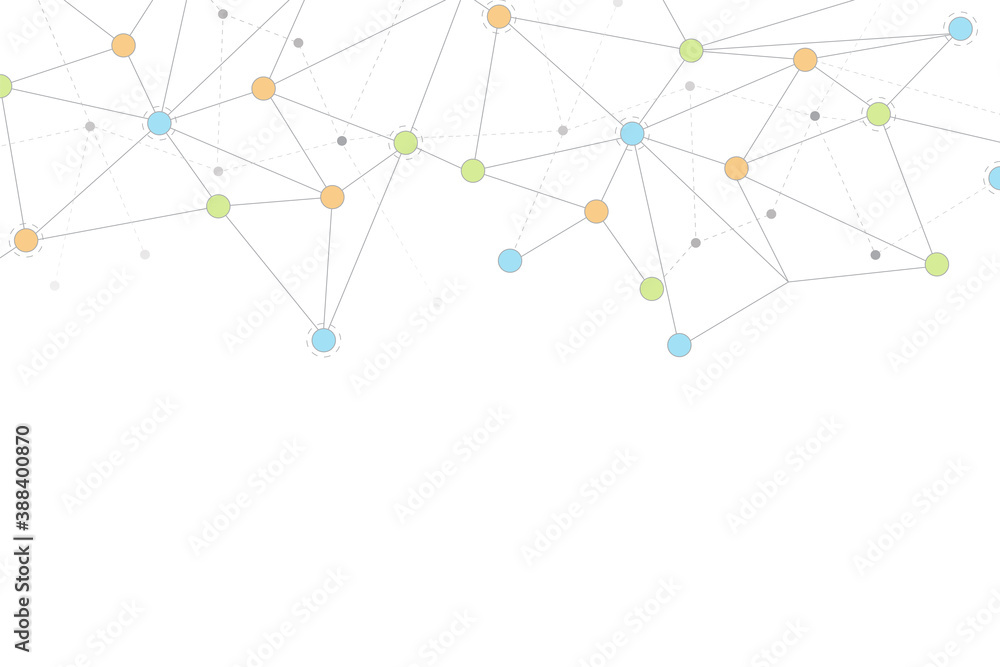 Network abstract connection isolated on white background. Network ...