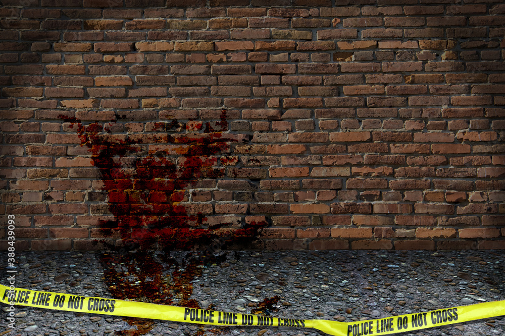 An illustration that shows a crime scene Stock Illustration | Adobe Stock