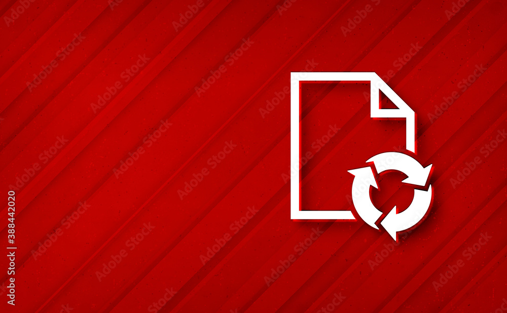 Document process icon dreamy abstract red background diagonal stripe ...
