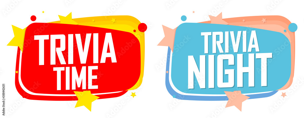 Trivia banners design template, vector illustration Stock Vector ...