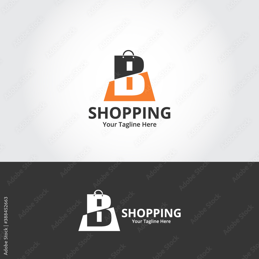 Initial B Shop Logo designs Template. Illustration vector graphic of ...