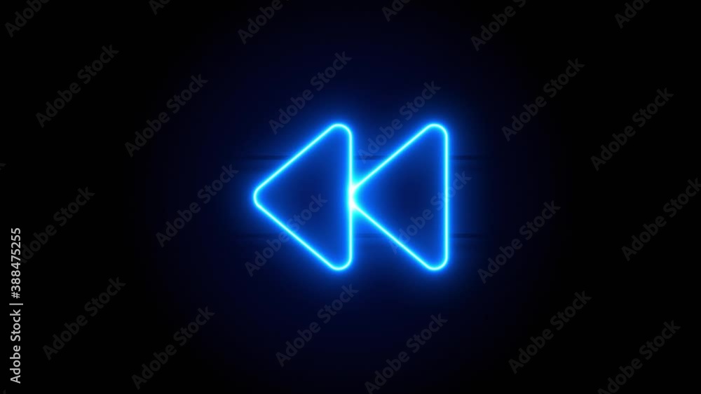 Backward neon sign appear in center and disappear after some time ...