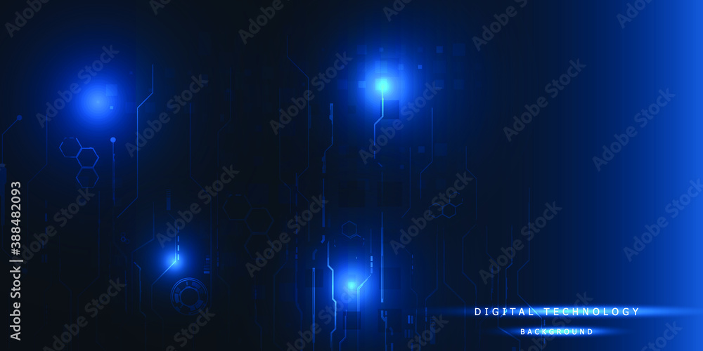 Vector illustration of digital high tech grid line circuit pattern for ...