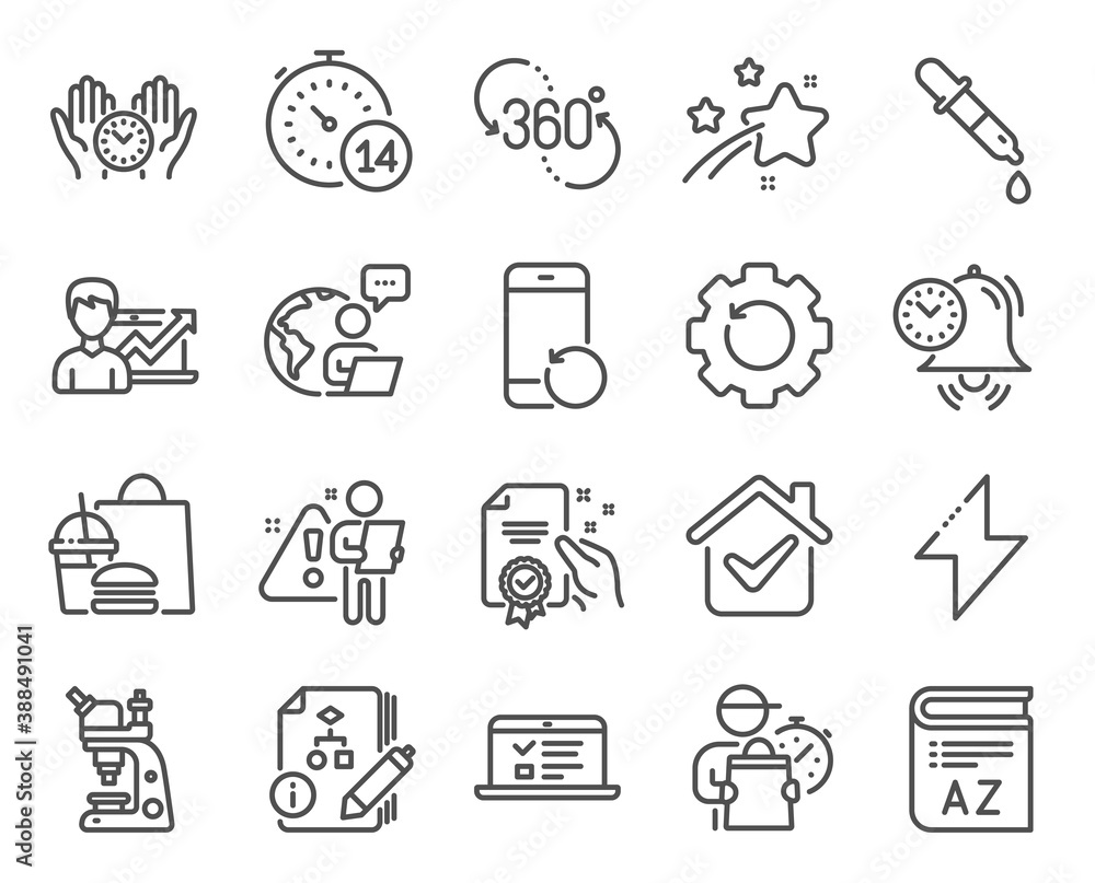 Science icons set. Included icon as Energy, Success business, 360 ...