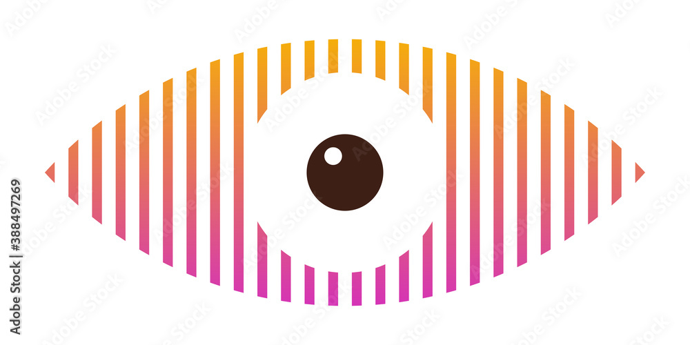 Eye icon, human eye symbol, isolated on white background. Logo template ...