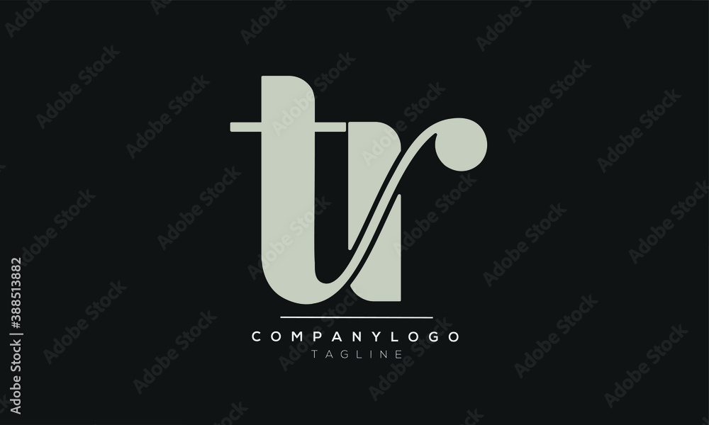 TR initials monogram letter text alphabet logo design Stock Vector ...