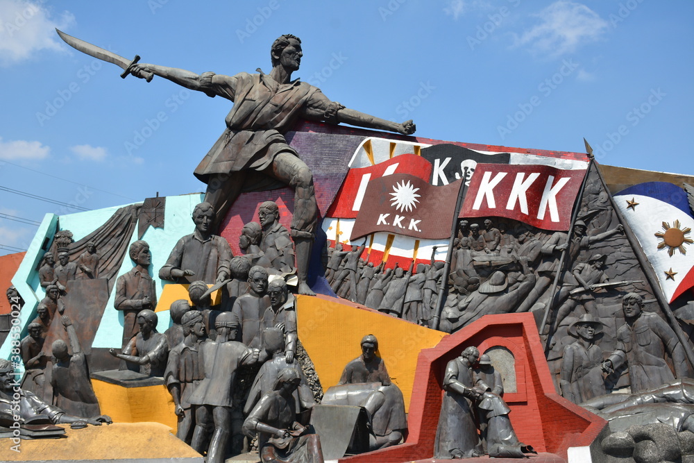 Andres Bonifacio shrine monument in Manila, Philippines Stock Photo ...