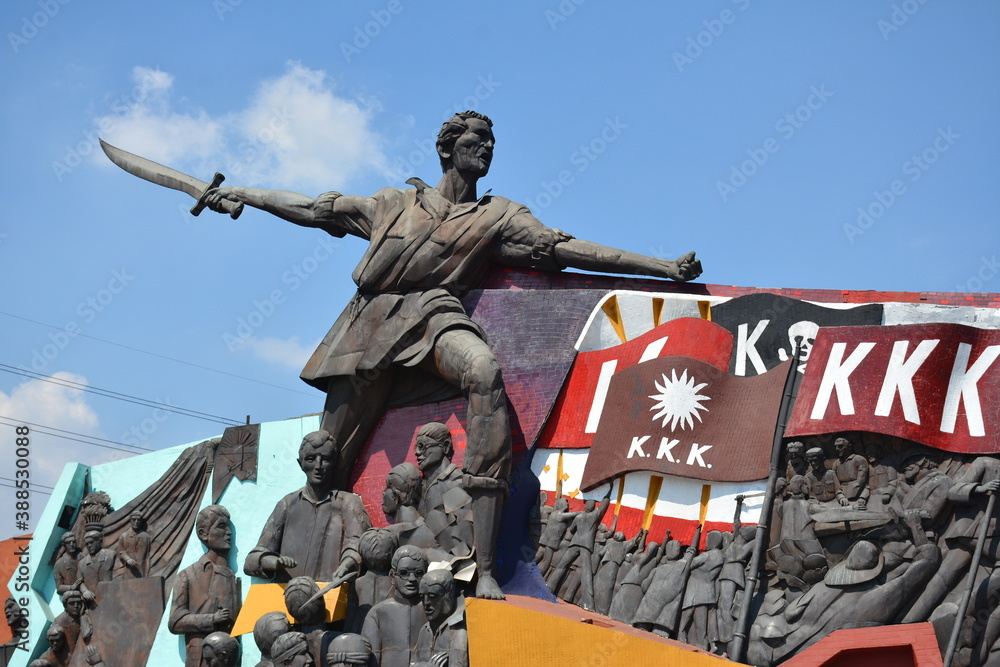 Andres Bonifacio shrine monument in Manila, Philippines Stock Photo ...