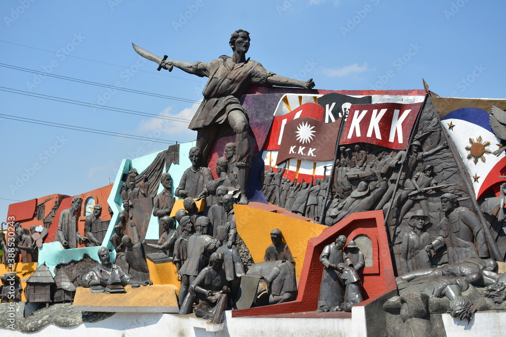 Andres Bonifacio shrine monument in Manila, Philippines Stock Photo ...
