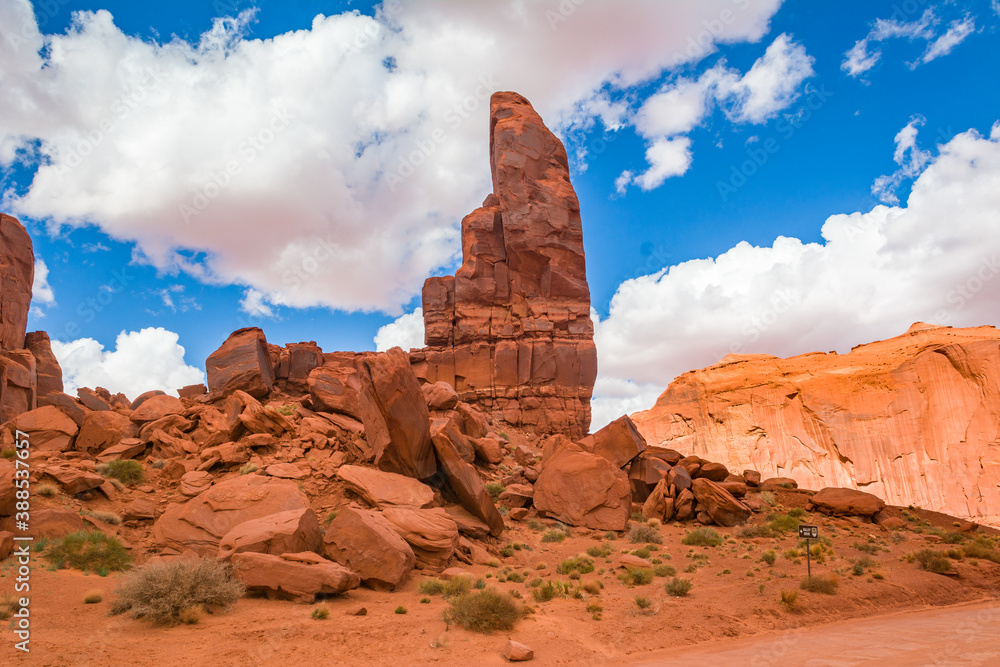 Big red rocks of Monument Valley. Navajo Tribal Park landscape, USA ...