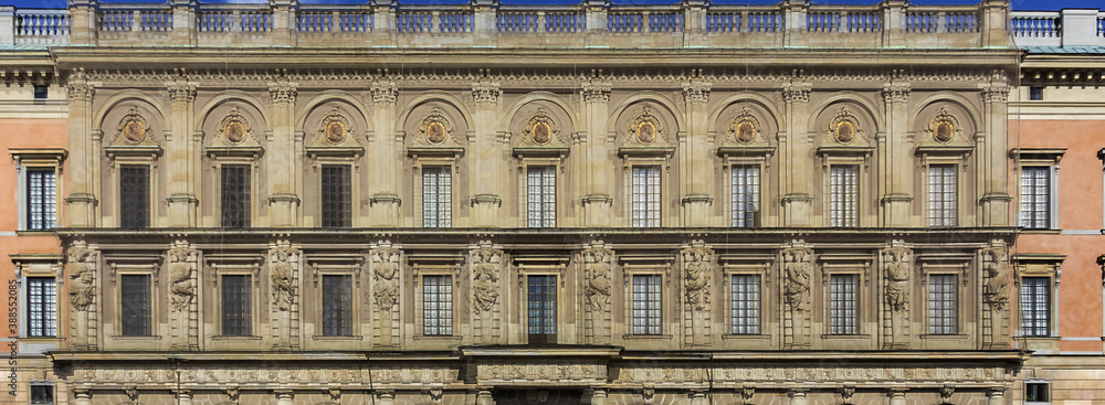 Royal Palace - official residence of King of Sweden in old historical ...