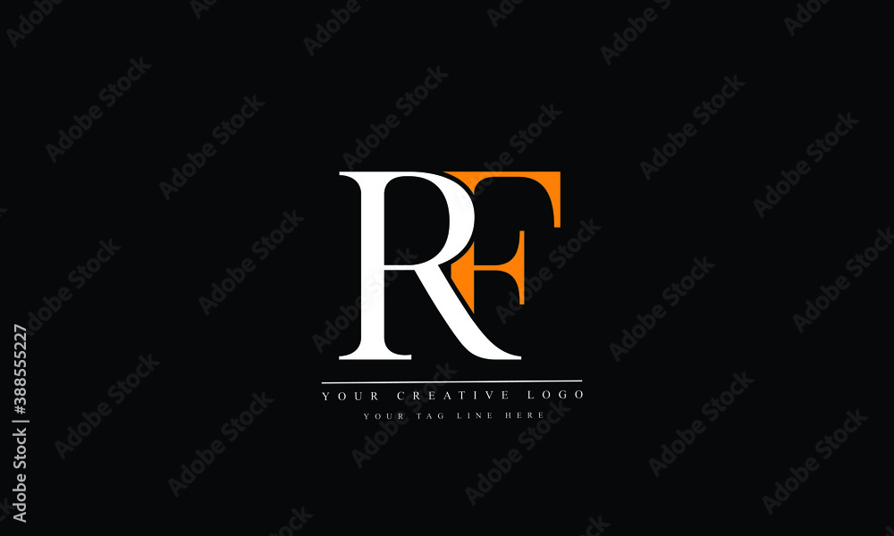 RF, FR, R, F Letter Logo Design with Creative Modern Trendy Typography ...