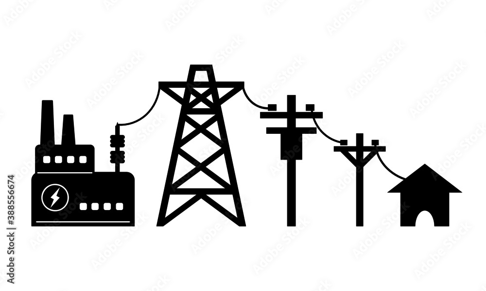 Electric Power Plant Icon